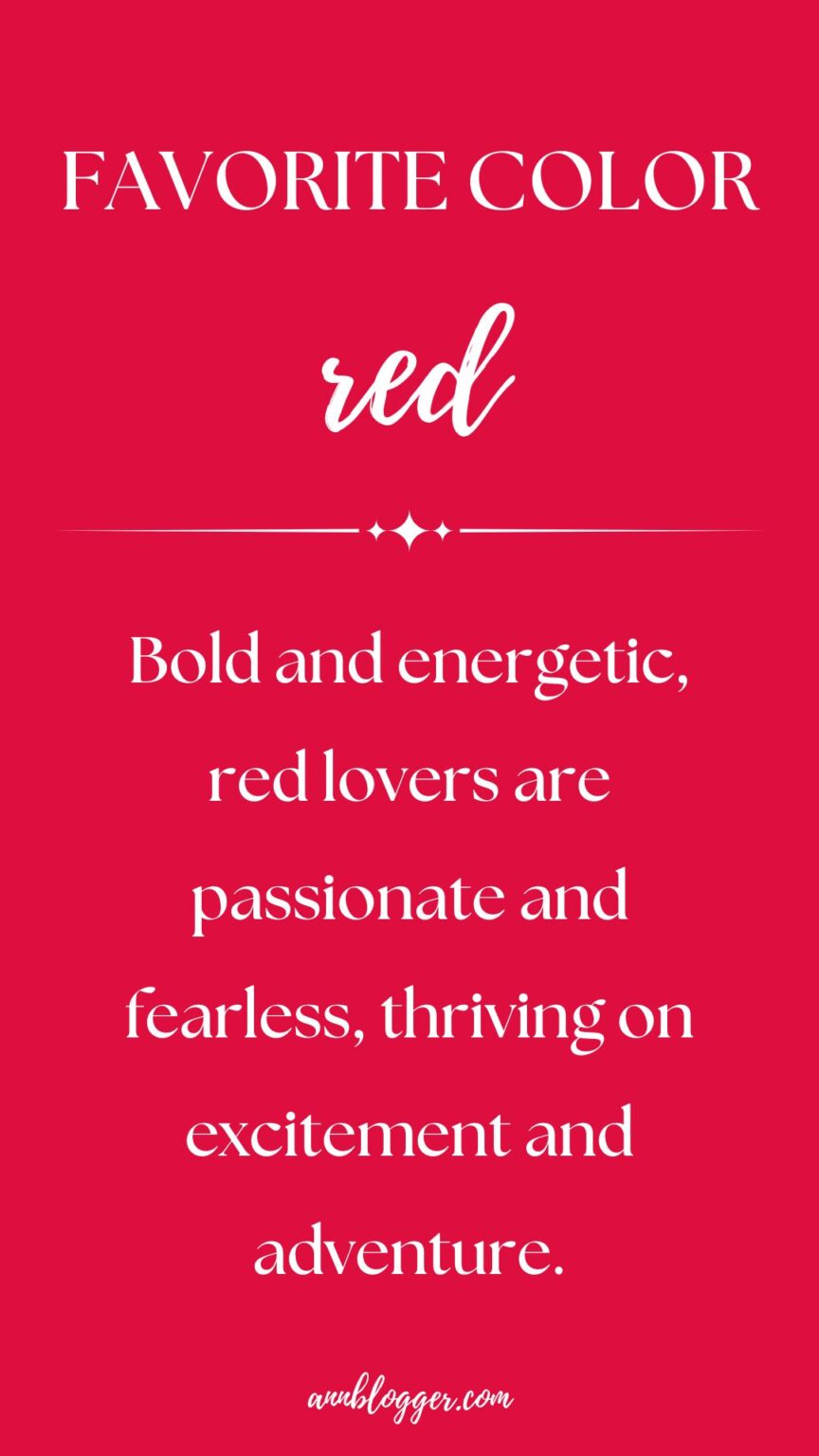 What Your Favorite Color Says About You - Ann Blogger
