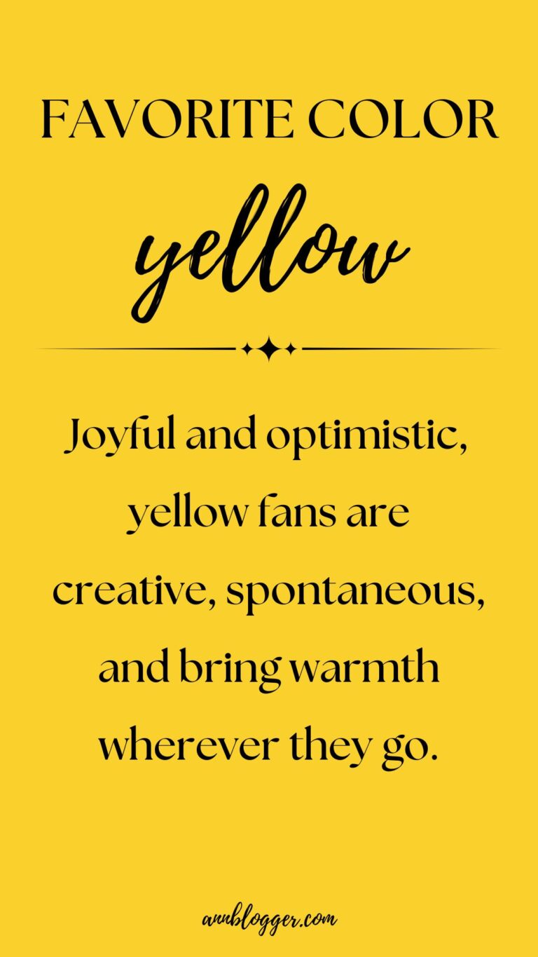 What Your Favorite Color Says About You - Ann Blogger
